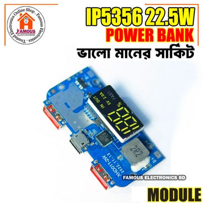22.5W Power Bank Circuit IP5356 TYPE-C Micro Dual USB QC3.0 2.0 PD3.0 PD2.0/AFC/FCP with Display ...